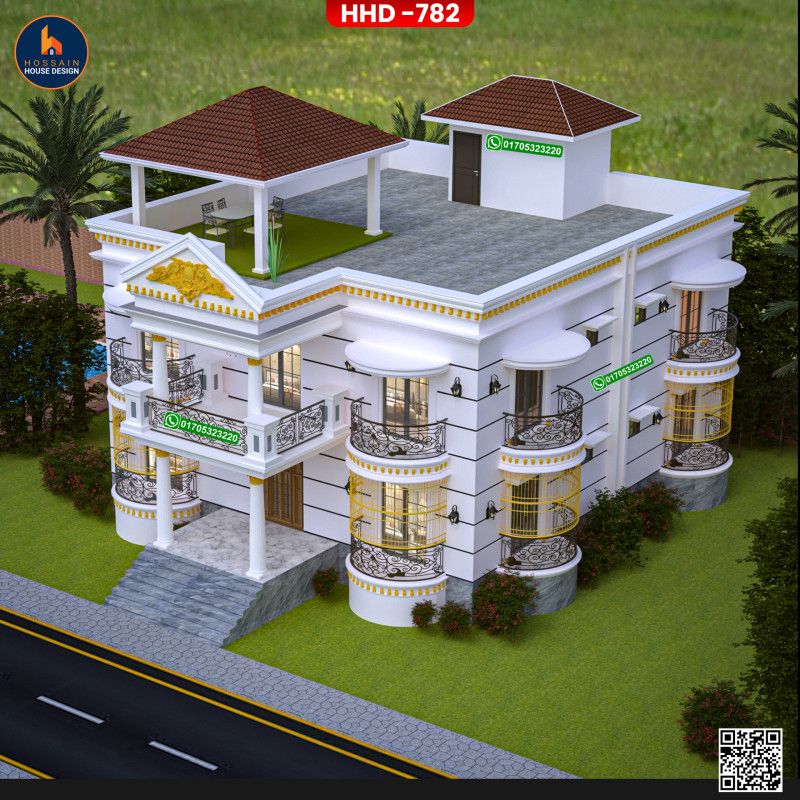 HHD 782 – Duplex House Design in Gazipur, Dhaka | Modern 2 Storied RCC ...