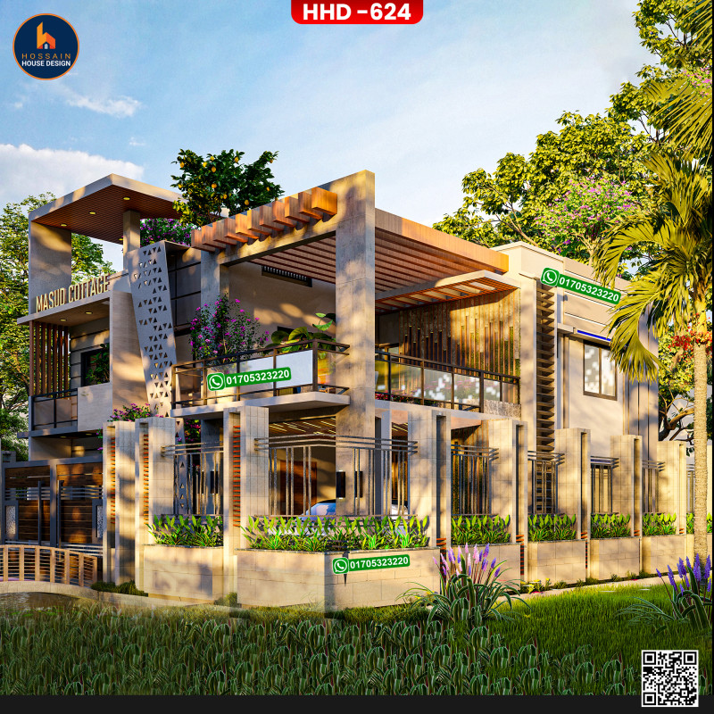 HHD 624 Duplex House Design in Nazirpur, Pirojpur | 2 Storied Premium ...